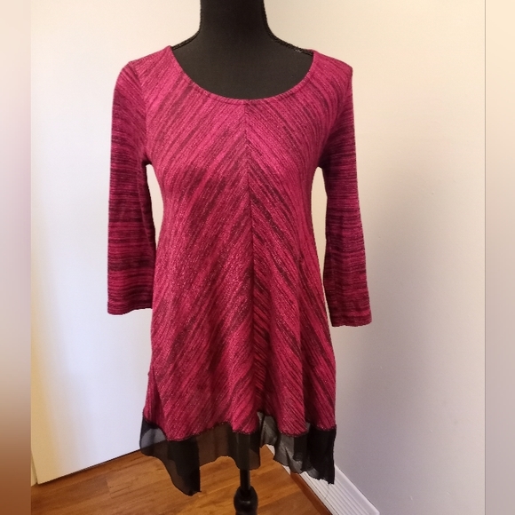 Cupio | Tops | Cupio Medium Shark Bite Hem Pinktop | Poshmark
